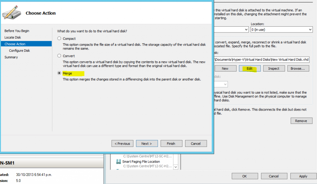 Merging a Hyper-V child VHD/VHDX differencing disks with the parent VHD ...